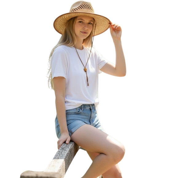 Lack Of Color | Accessories | Lack Of Color Natural Woven Straw Wide ...